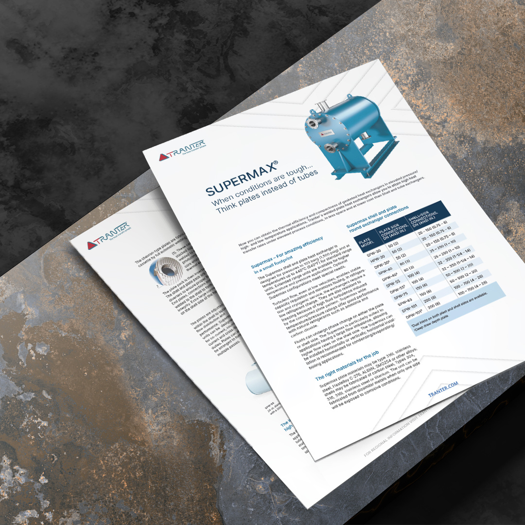 SUPERMAX® Shell And Plate Heat Exchanger - Tranter
